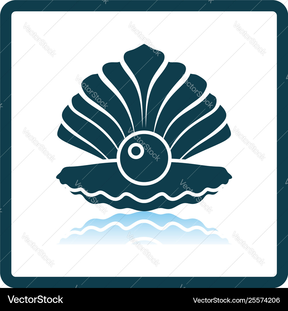 Open seashell icon Royalty Free Vector Image - VectorStock