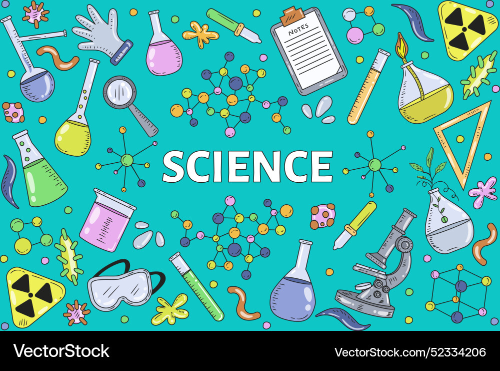 Science education background Royalty Free Vector Image