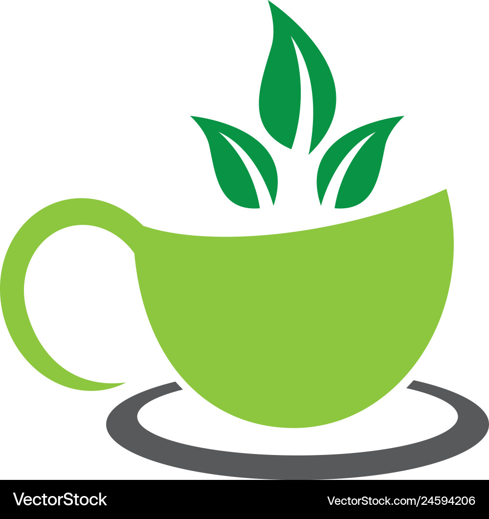 Tea cup logo Royalty Free Vector Image - VectorStock