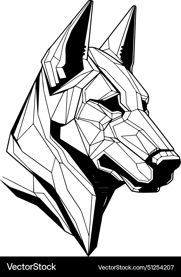 Cyber Wolf Vector Images (over 120)