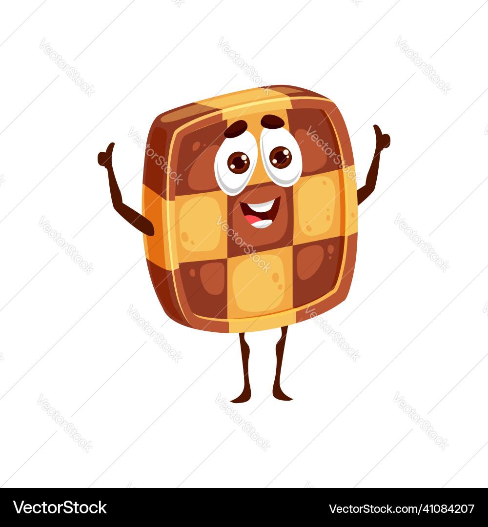 Cartoon shortbread cookie character bakery Vector Image