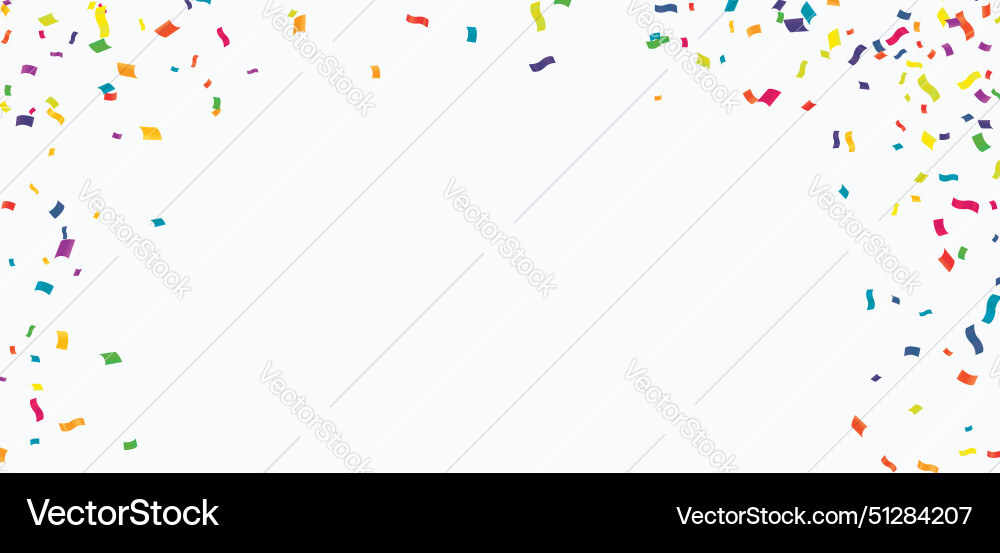 Confetti background colorful on white Royalty Free Vector