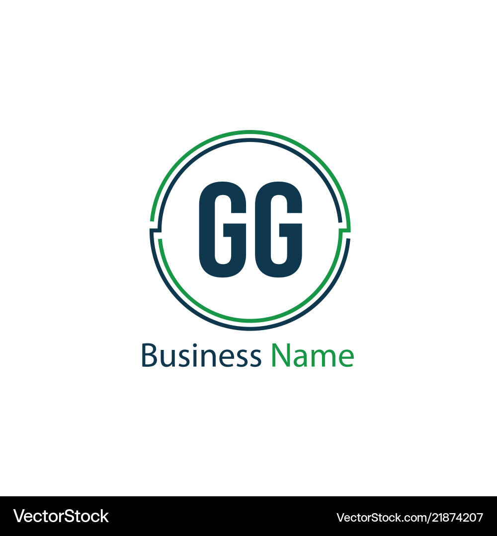 Initial letter gg logo template design Royalty Free Vector