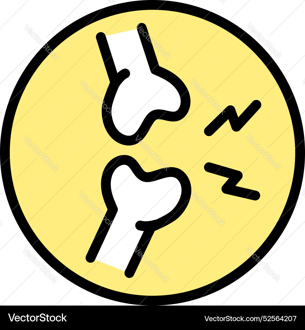 Joint pain icon injury sprain damage Royalty Free Vector