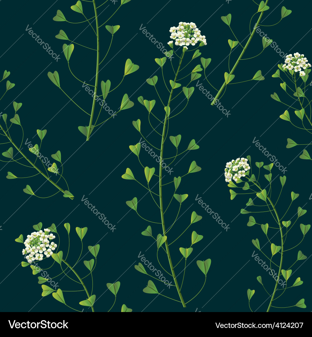 Weed Pattern Lizenzfreies Vektorbild - VectorStock