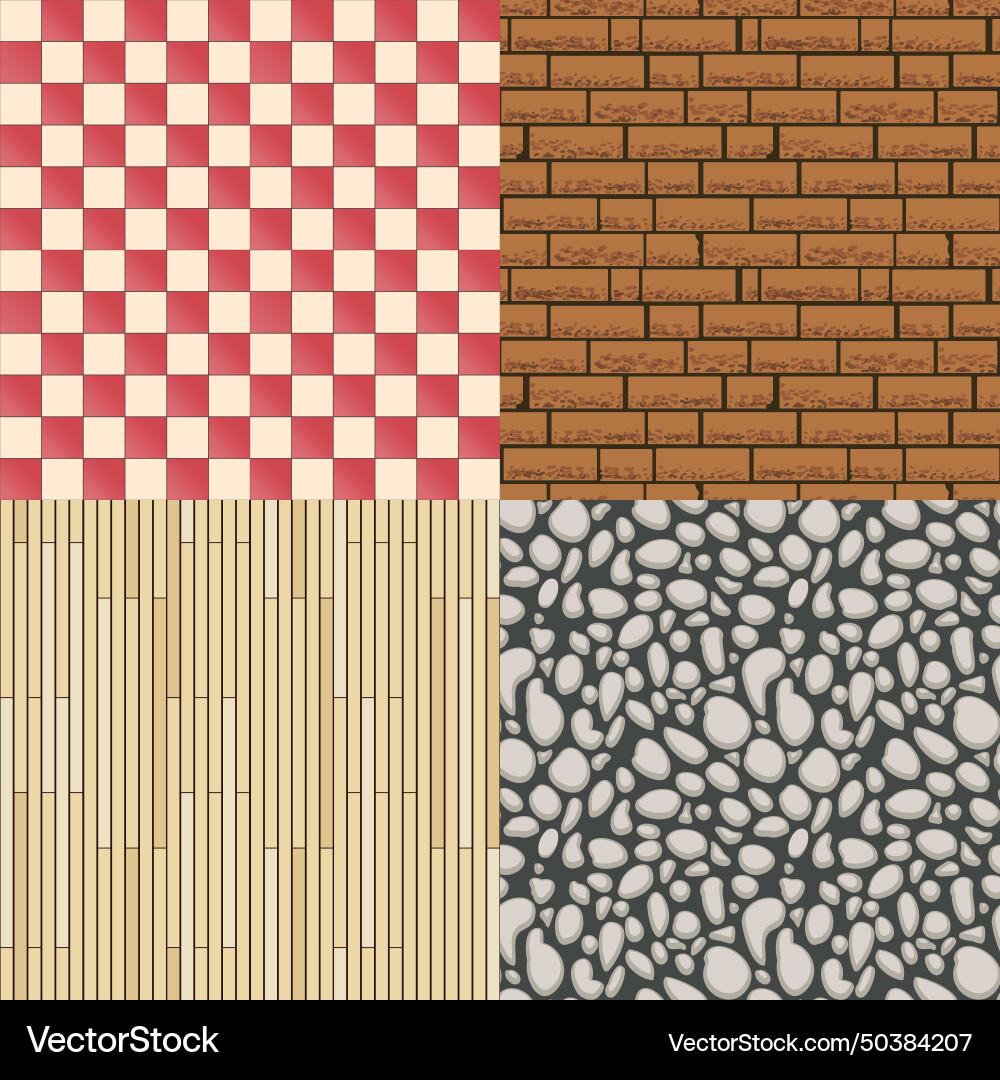 Wooden floor texture stone pattern and tiles Vector Image