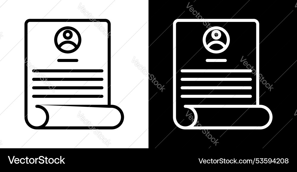 Application form thin line icon set Royalty Free Vector