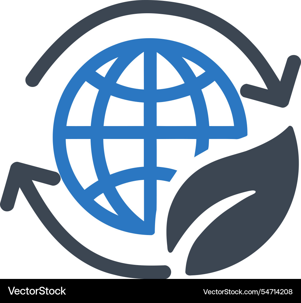 Global sustainability icon Royalty Free Vector Image