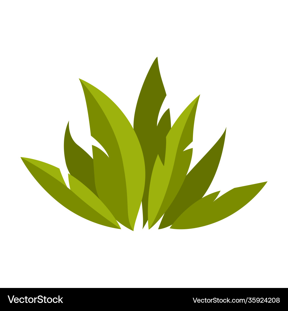 Green bush in spring Royalty Free Vector Image