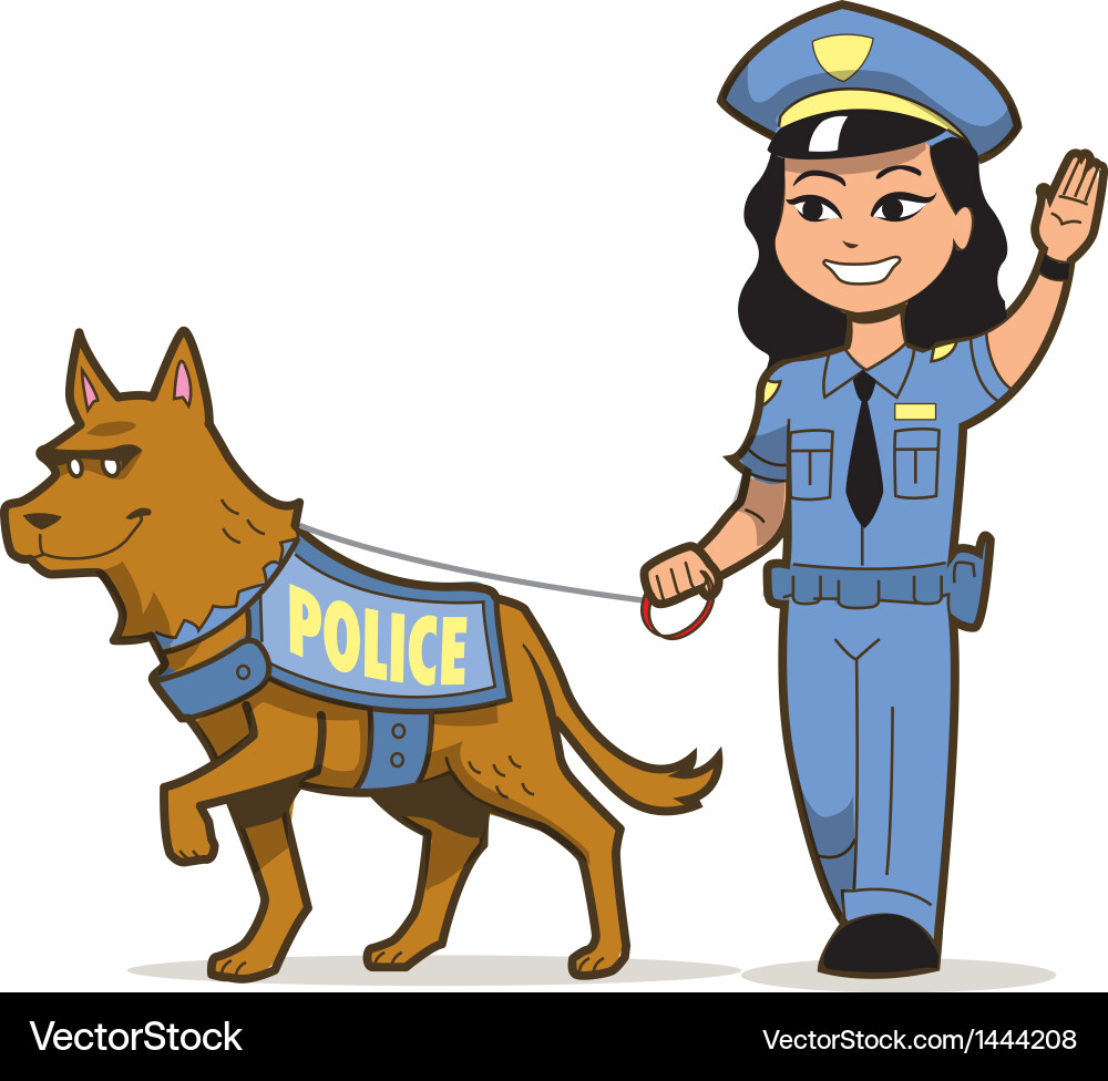 K-9 police dog Royalty Free Vector Image - VectorStock