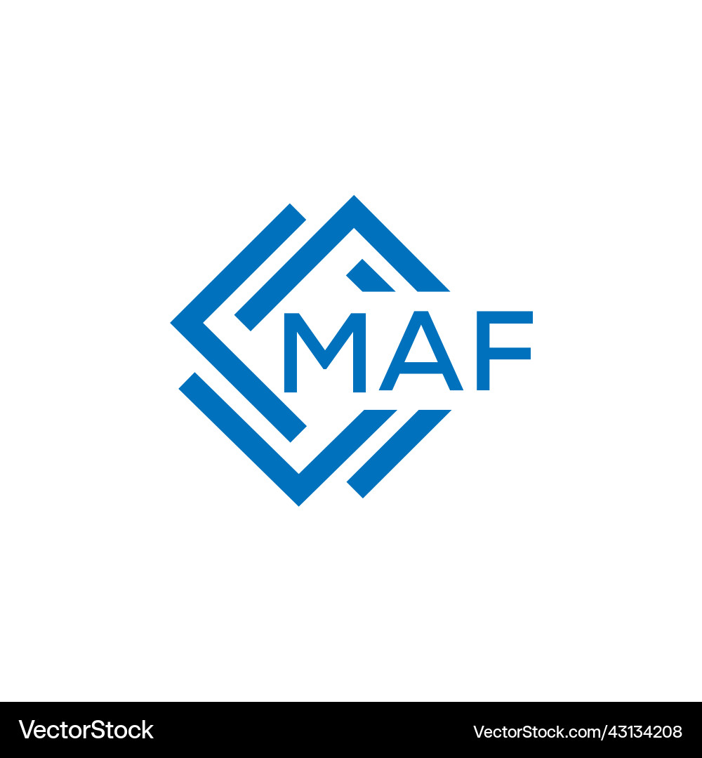 Maf letter logo design on white background Vector Image