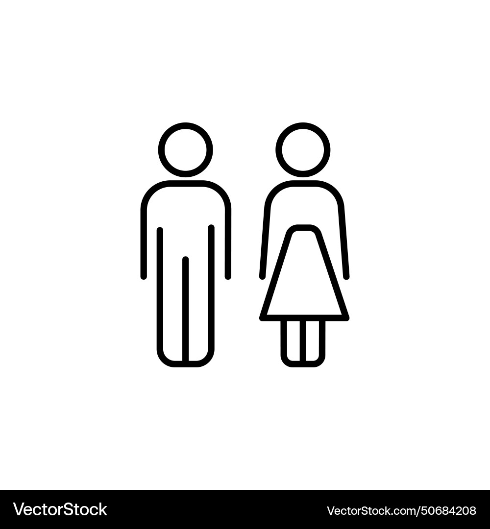 Male and female icon thin line for web mobile Vector Image