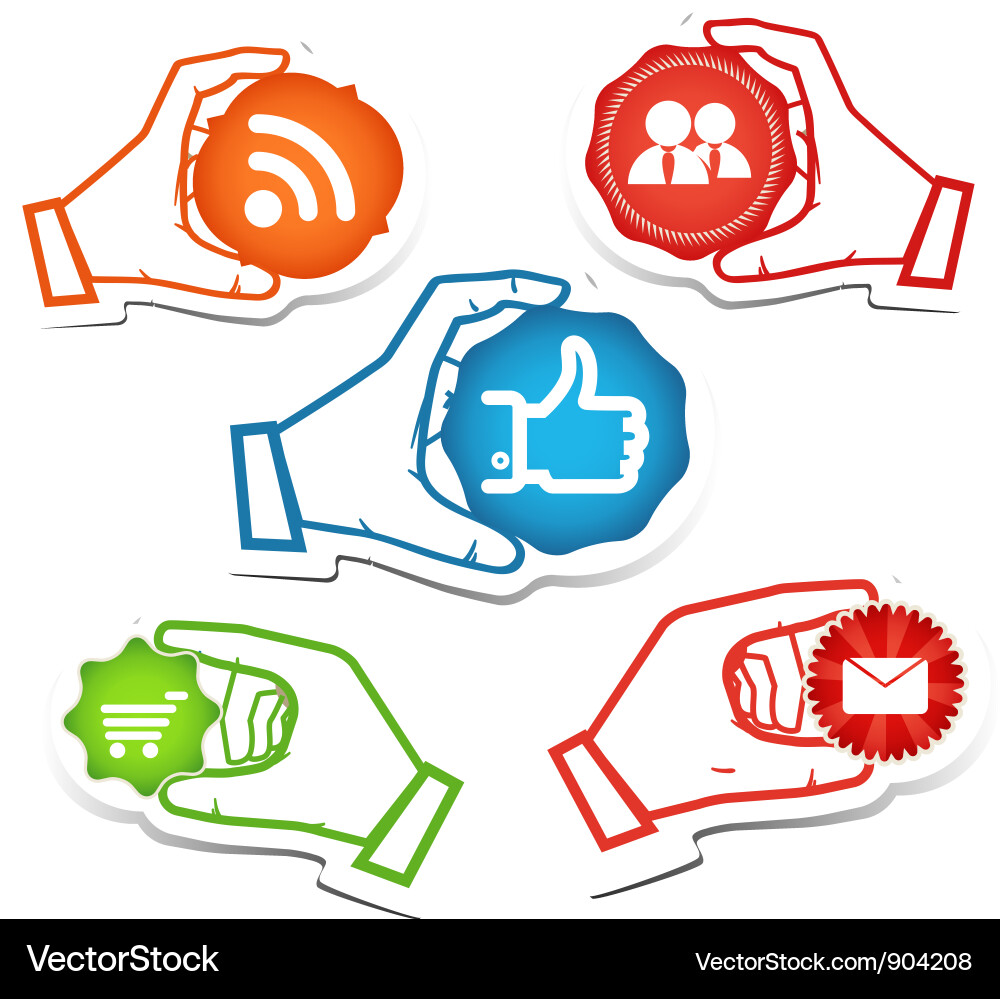 Media signs Royalty Free Vector Image - VectorStock