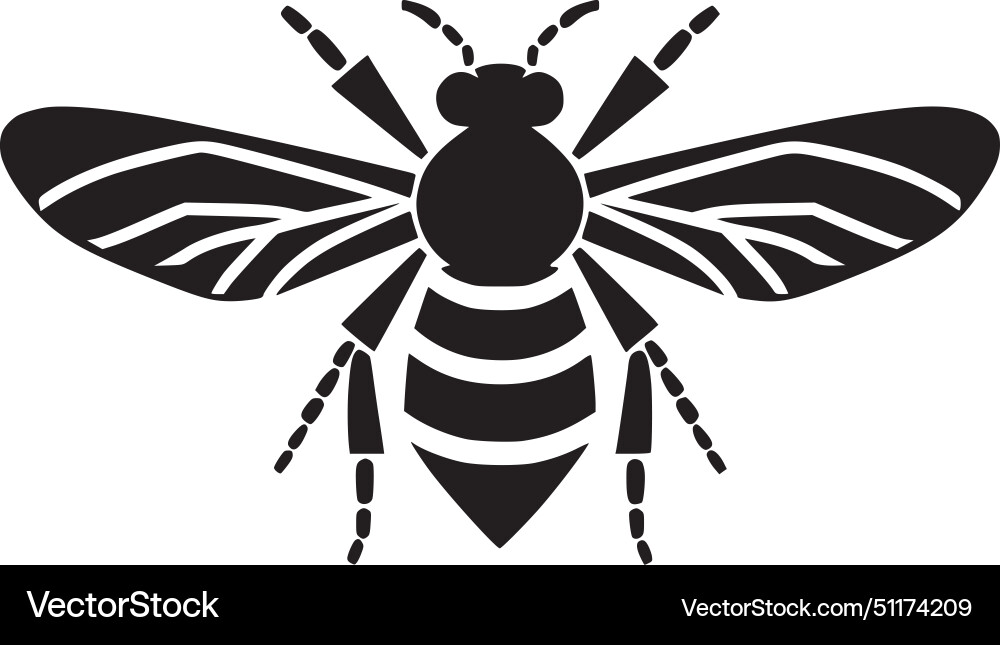 Bee - minimalist and simple silhouette Royalty Free Vector