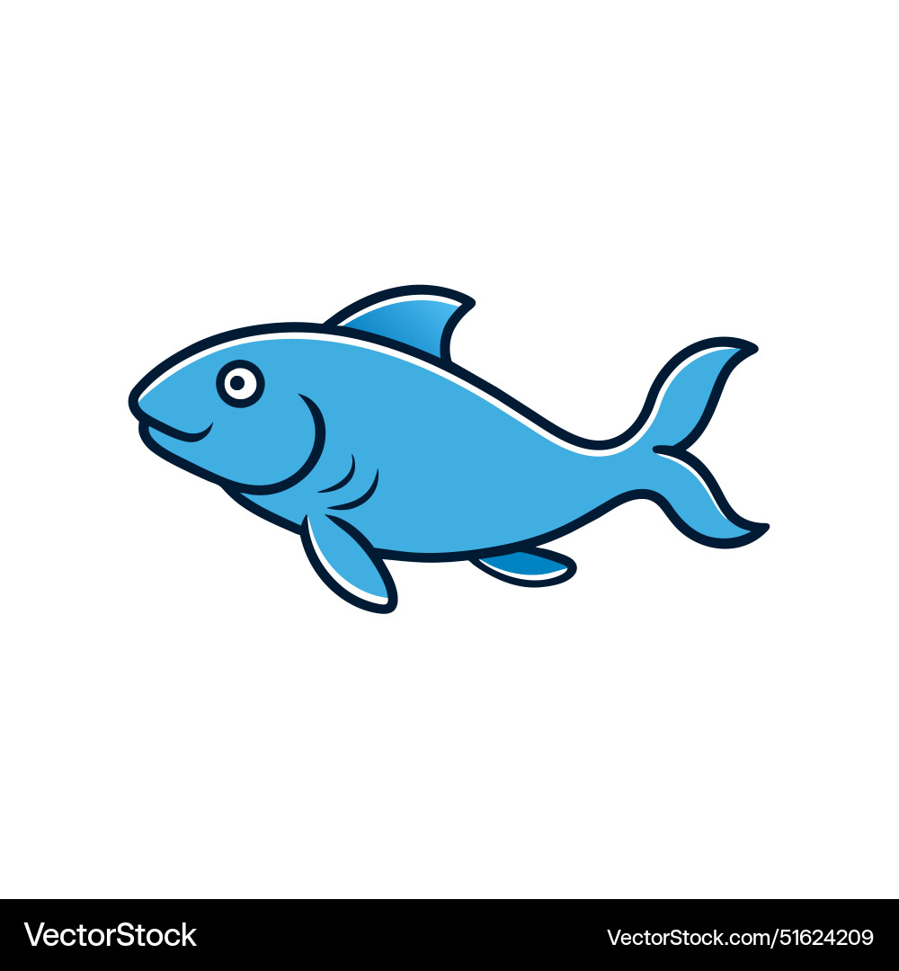 Buffalo fish swims icon Royalty Free Vector Image