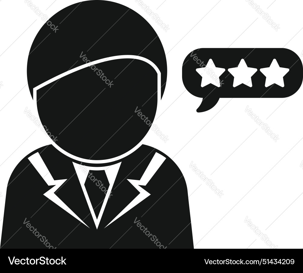 Customer satisfaction icon with star ratings Vector Image