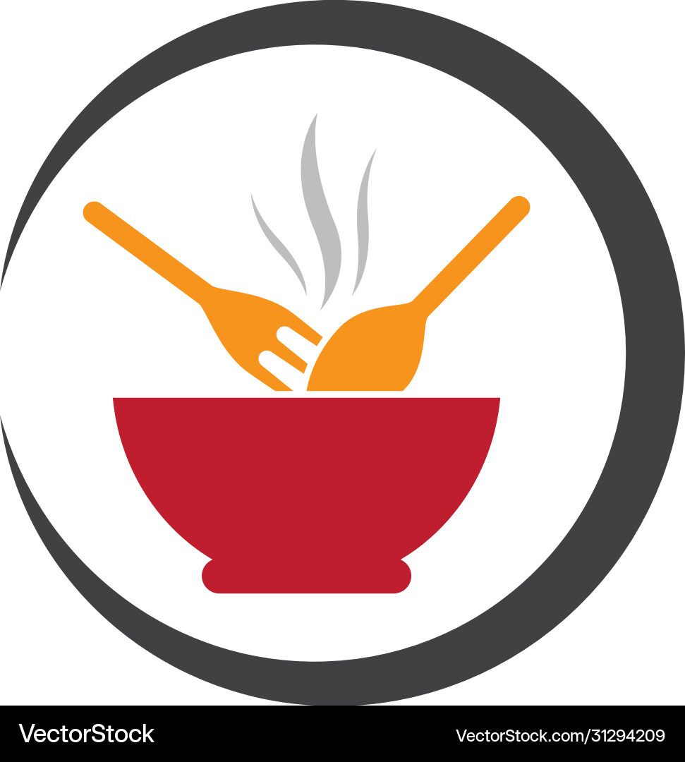 Hot noodle logo icon Royalty Free Vector Image