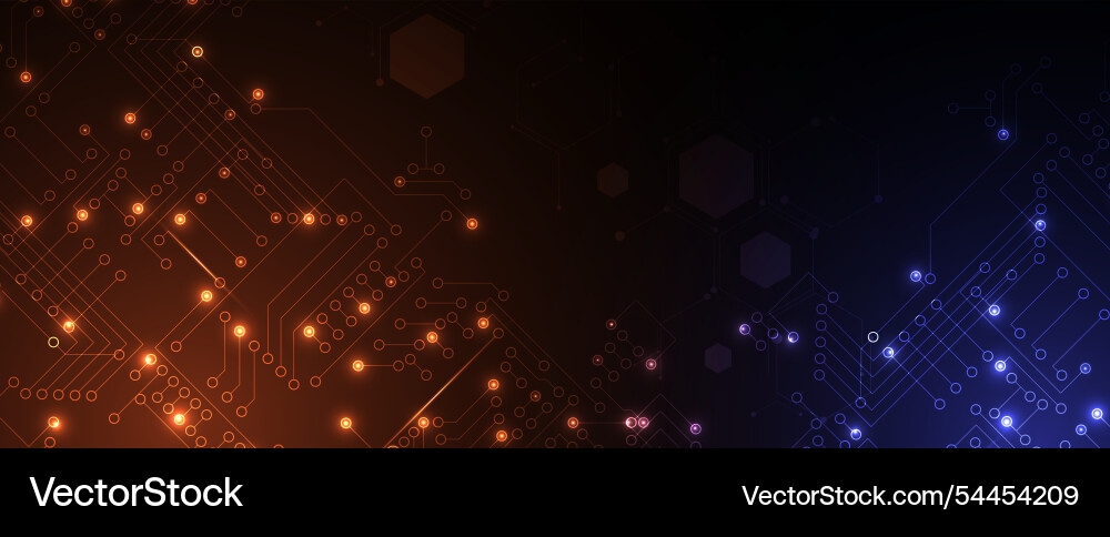 Machine learning and artificial intelligence Vector Image