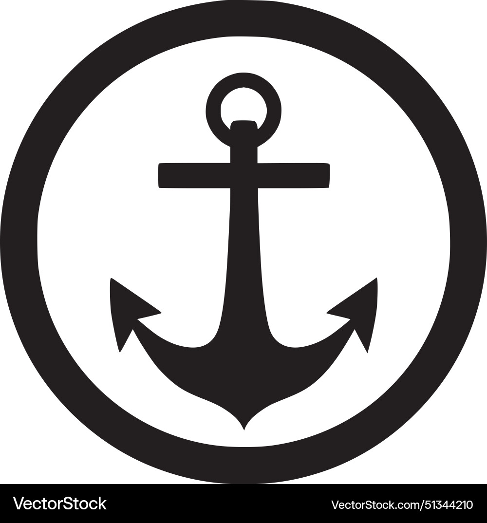Anchor - minimalist and simple silhouette Vector Image