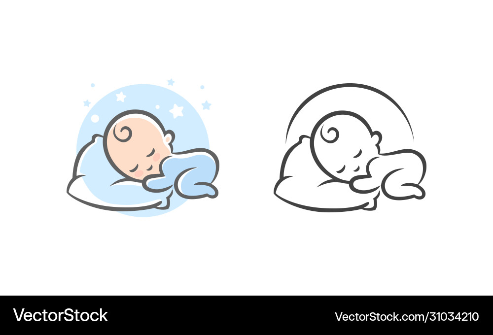 Baby sleep logo Royalty Free Vector Image - VectorStock