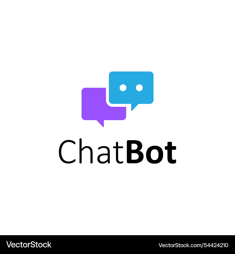 Chat bot logo Royalty Free Vector Image - VectorStock