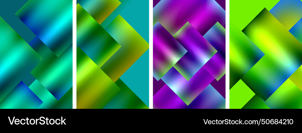 Colorful metal square abstract poster backgrounds Vector Image