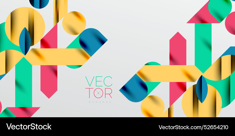 Colorful simple dynamic geometric forms circles Vector Image