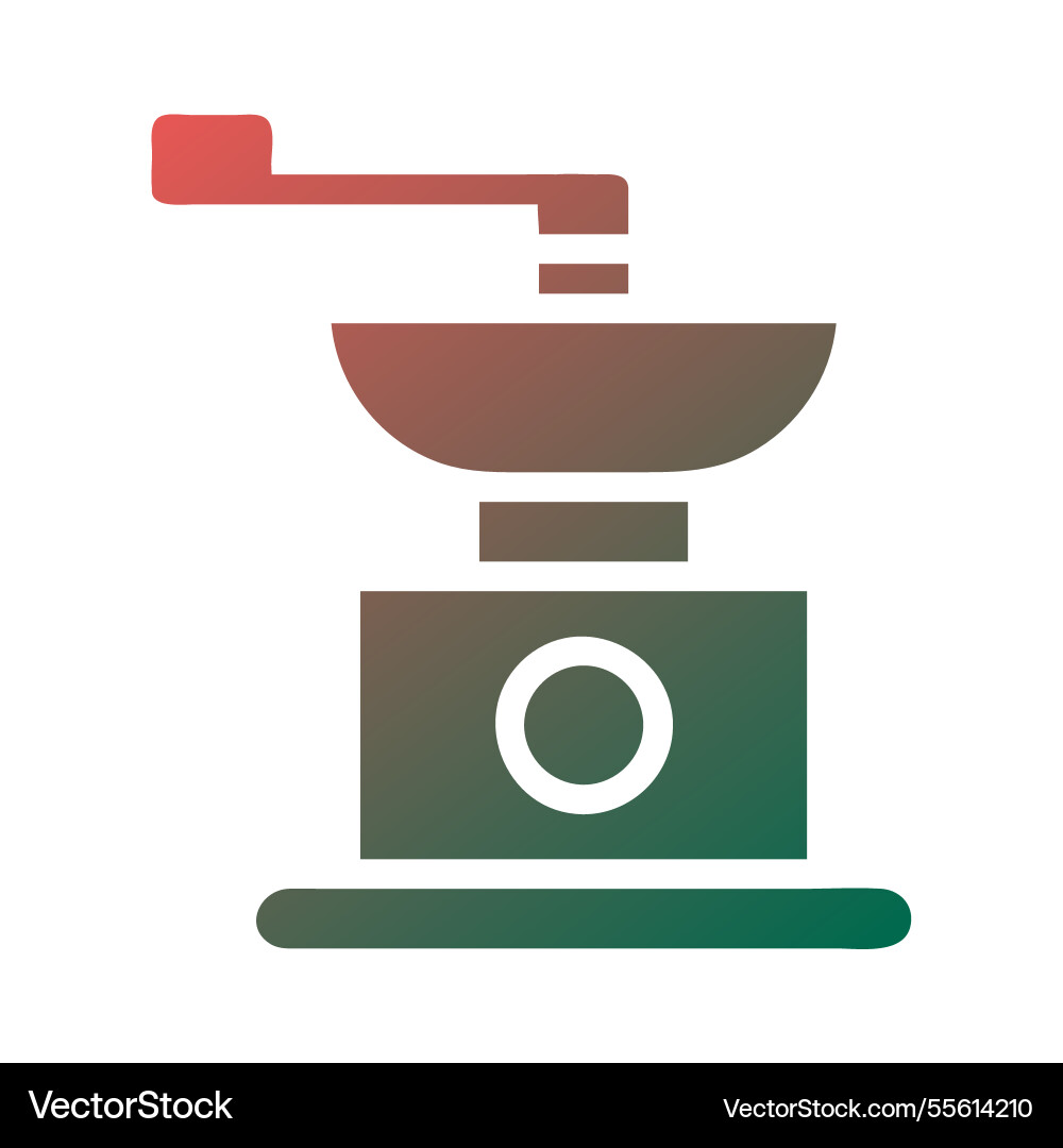 Elegant coffee grinder icon with smooth gradient Vector Image