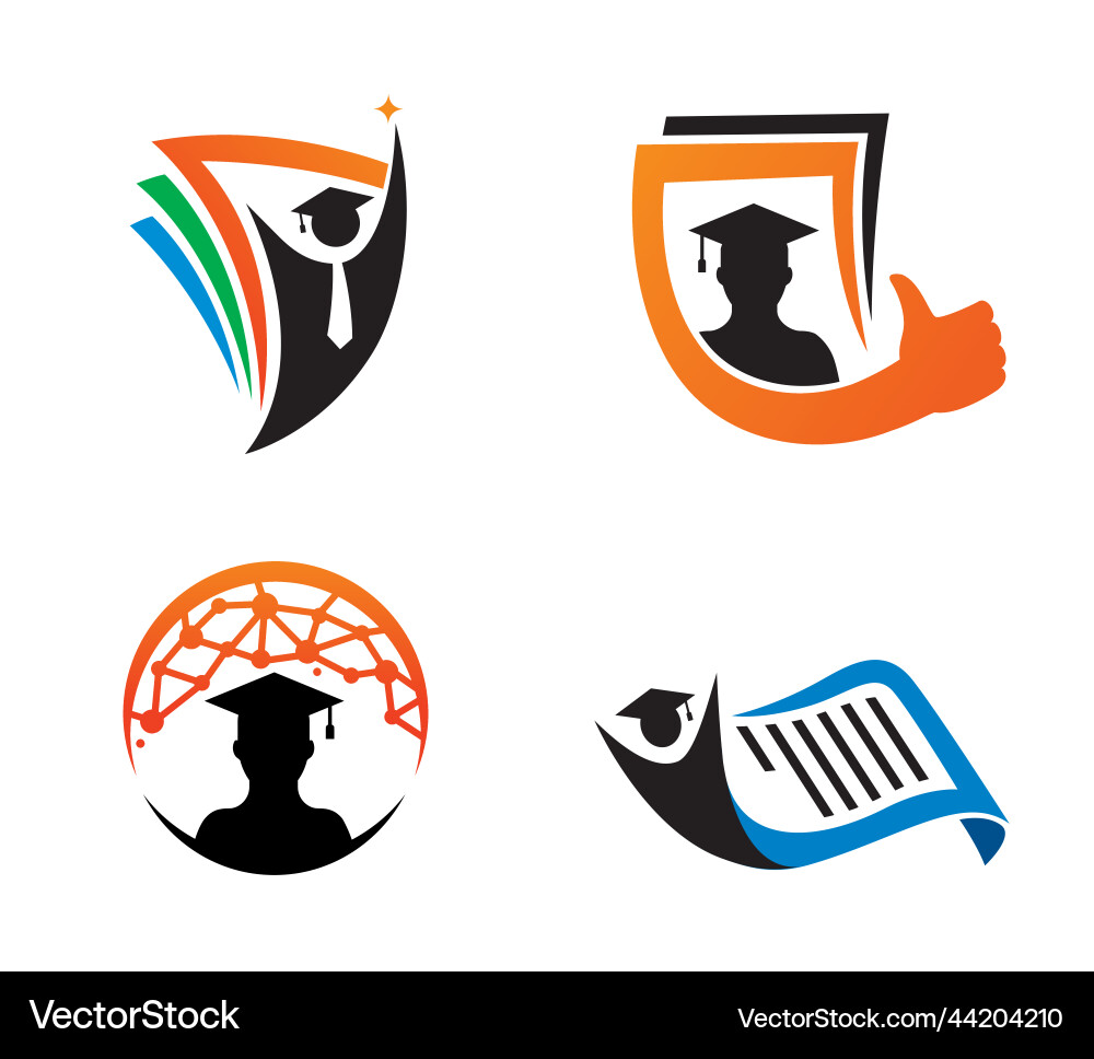 Graduation logo or icon template design Royalty Free Vector
