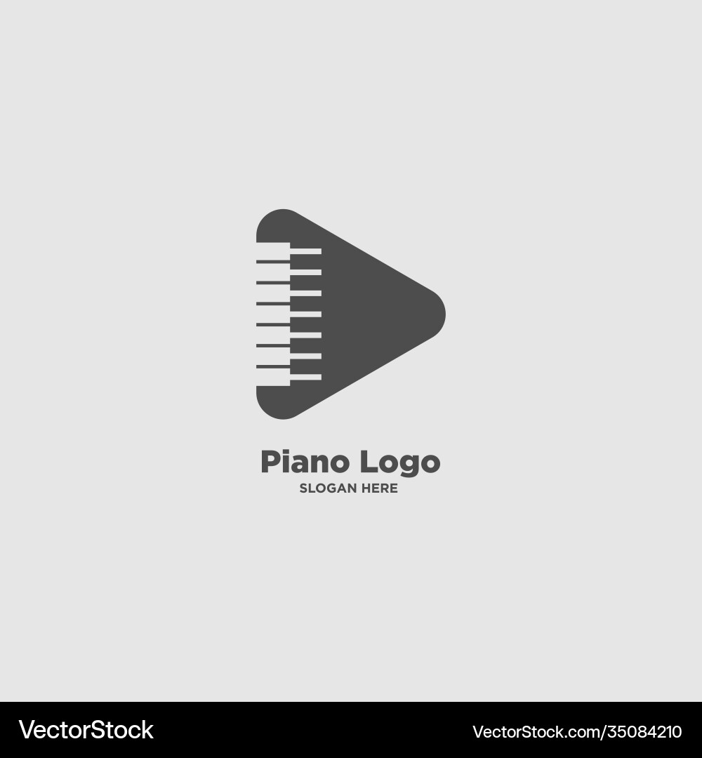 Music and piano logo design template – Free Vector | VectorStock