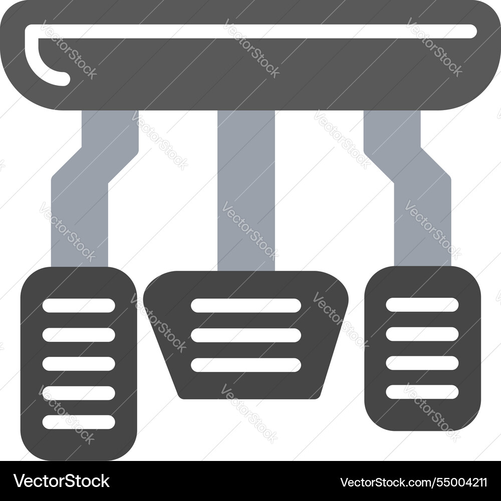 Car pedals flat icon design Royalty Free Vector Image