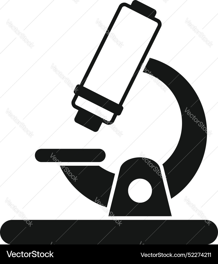 Laboratory microscope is analyzing a sample Vector Image