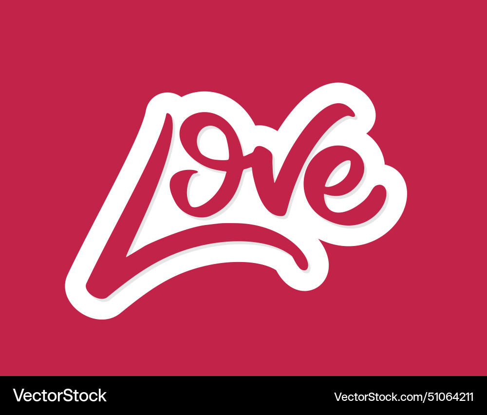 Love - hand lettering Royalty Free Vector Image