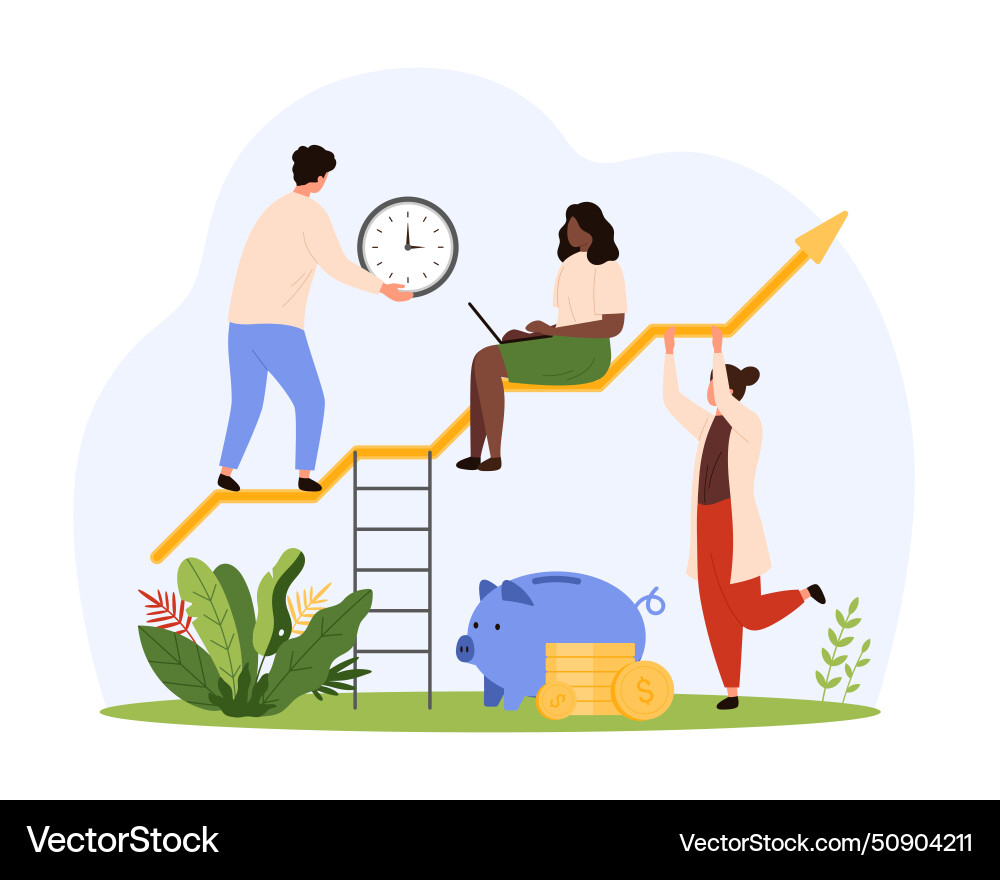 Success productivity and finance development Vector Image