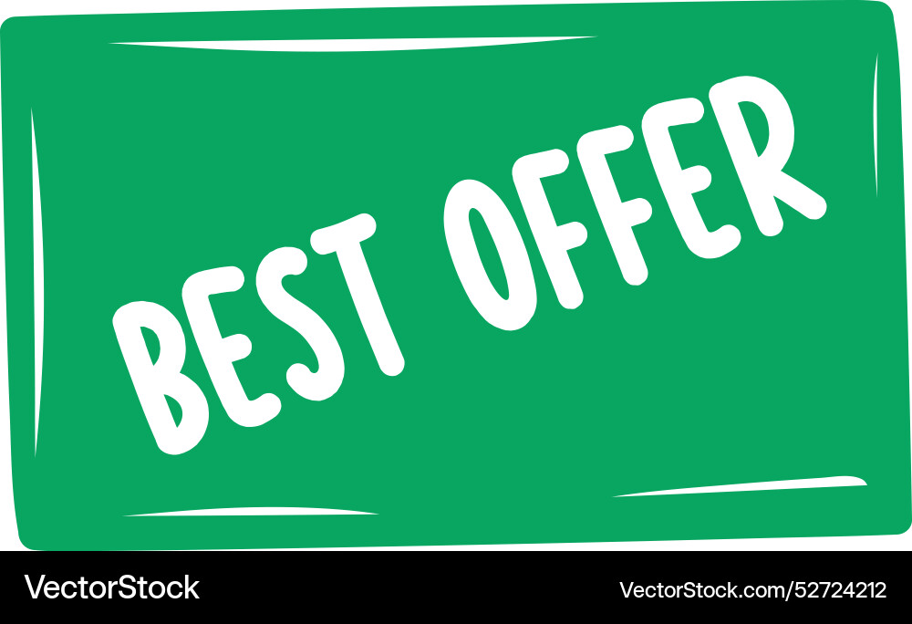 Best offer label Royalty Free Vector Image - VectorStock