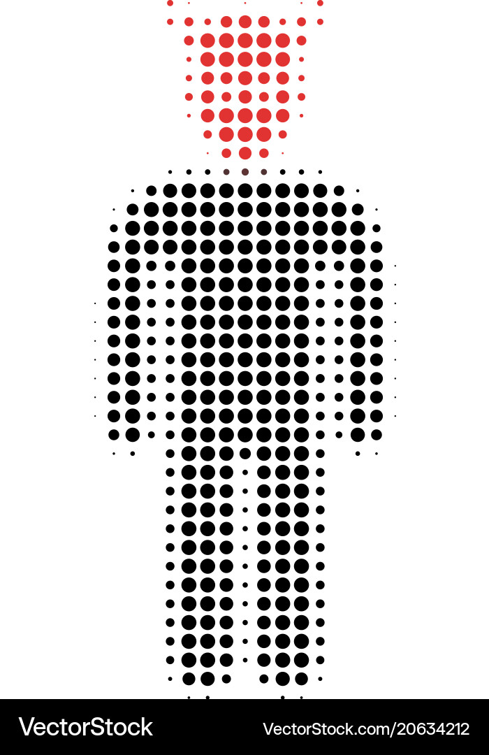 Daemon halftone icon Royalty Free Vector Image