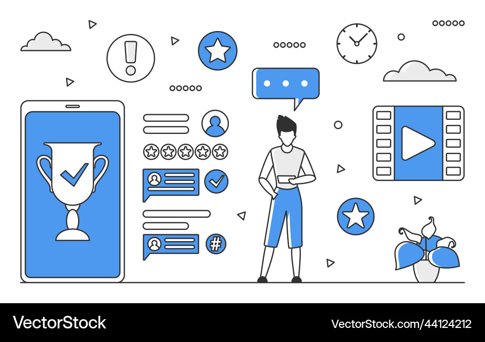 Digital video ranking Royalty Free Vector Image