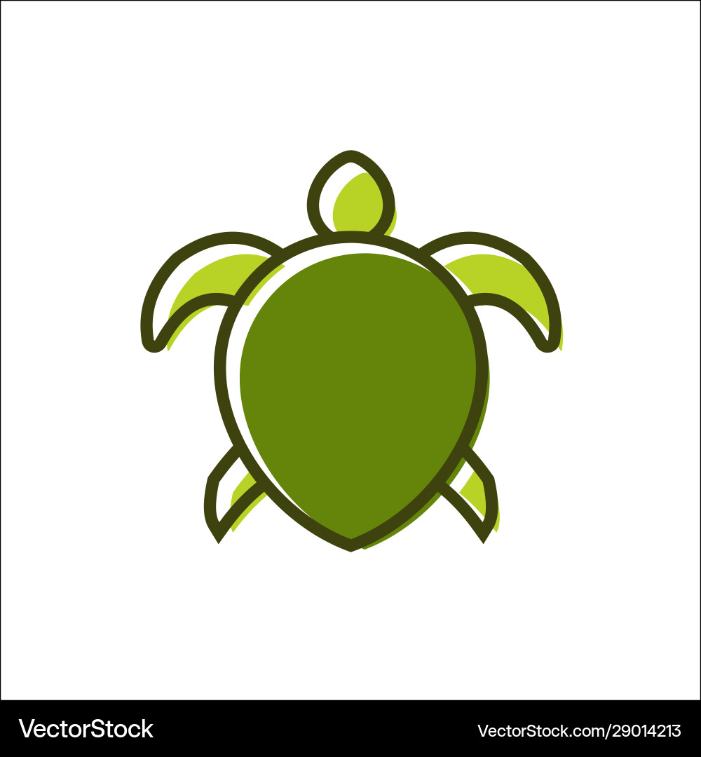 A turtle design logo animals Royalty Free Vector Image