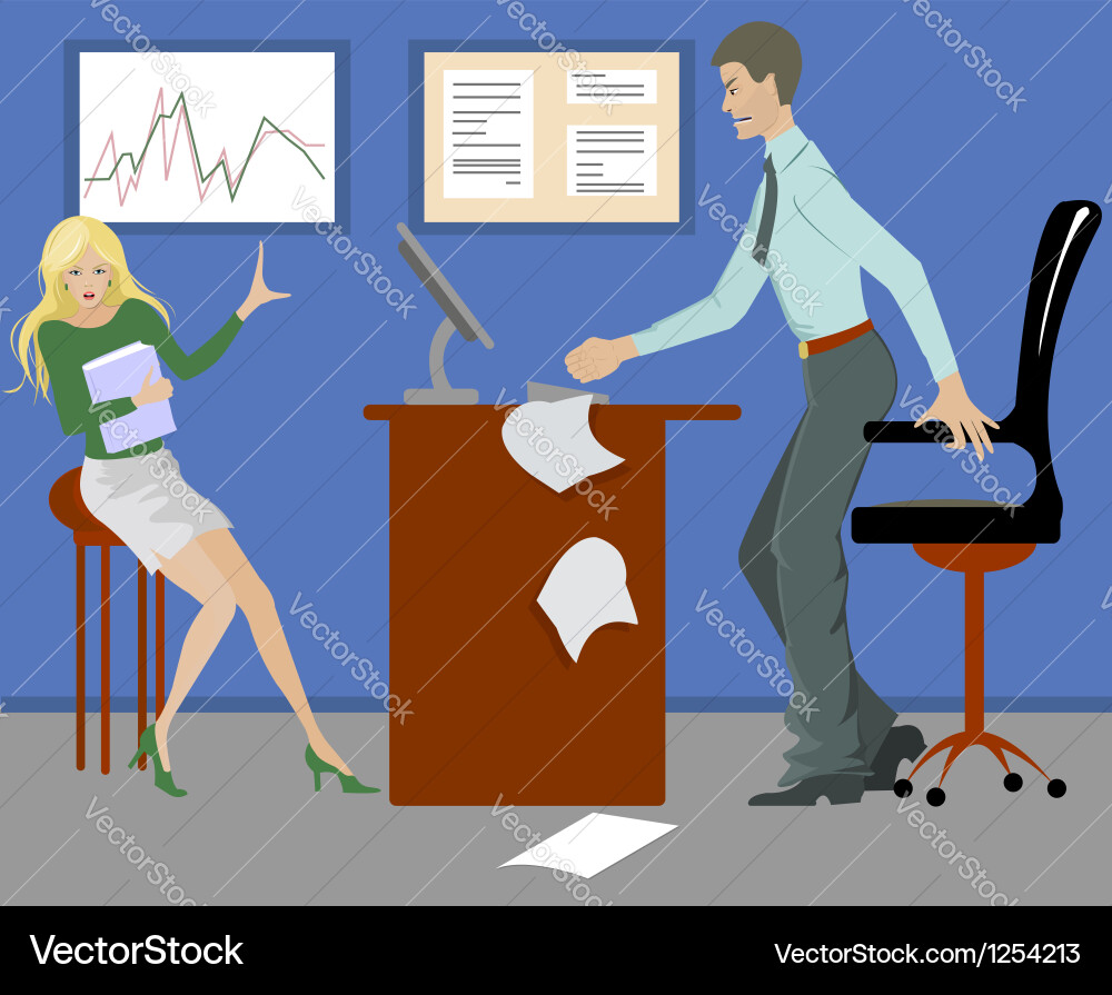 Angry boss Royalty Free Vector Image - VectorStock
