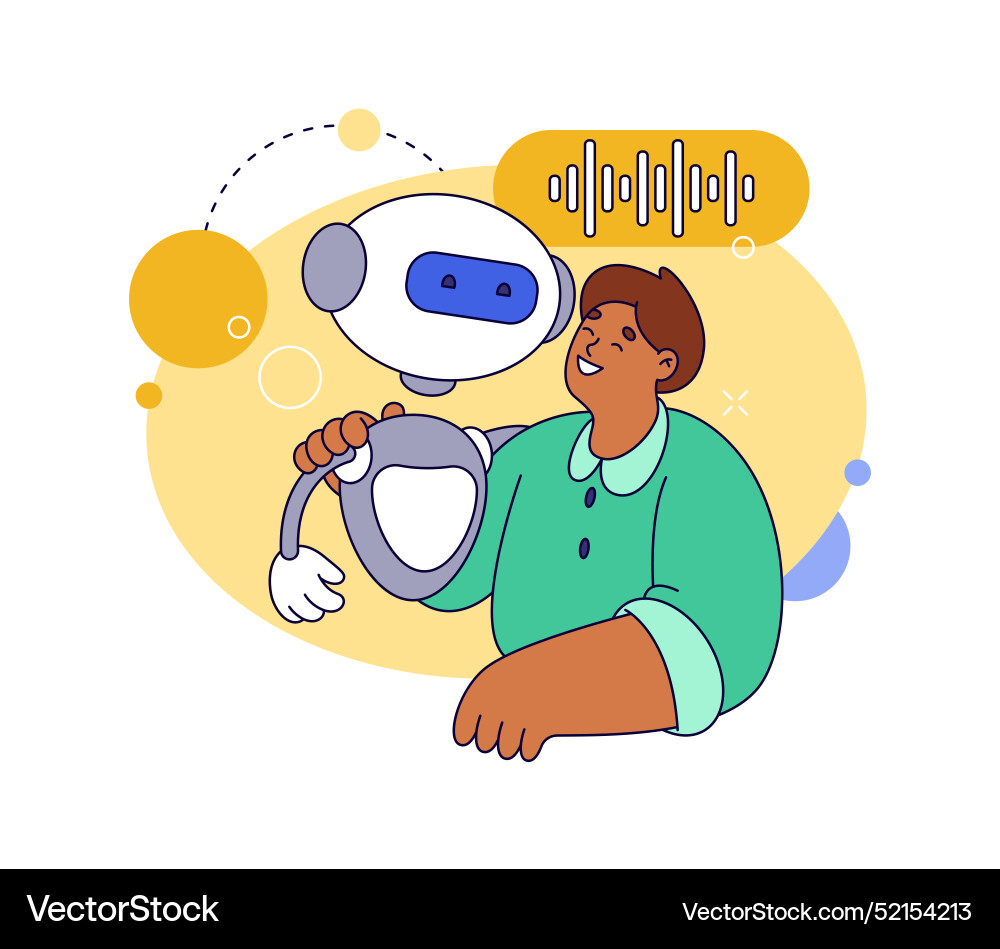 Chatbot personal virtual assistance Royalty Free Vector