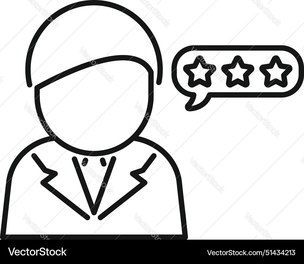 Customer feedback icon with star rating Royalty Free Vector