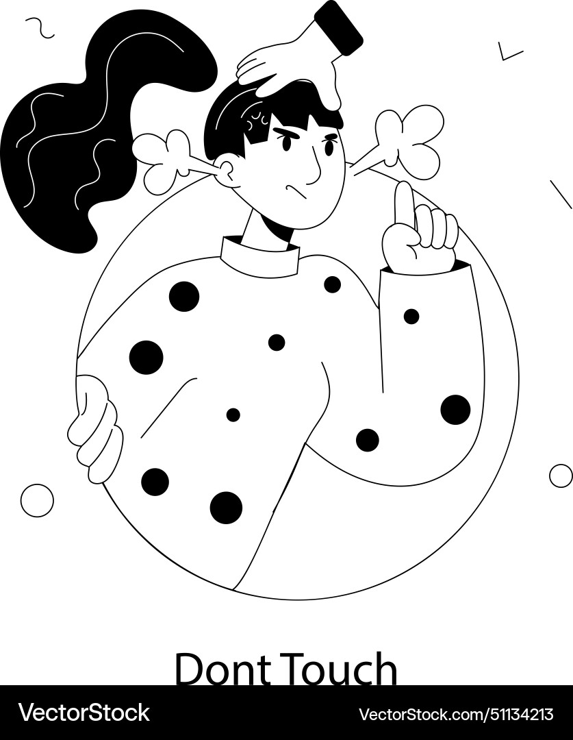 Dont touch Royalty Free Vector Image - VectorStock