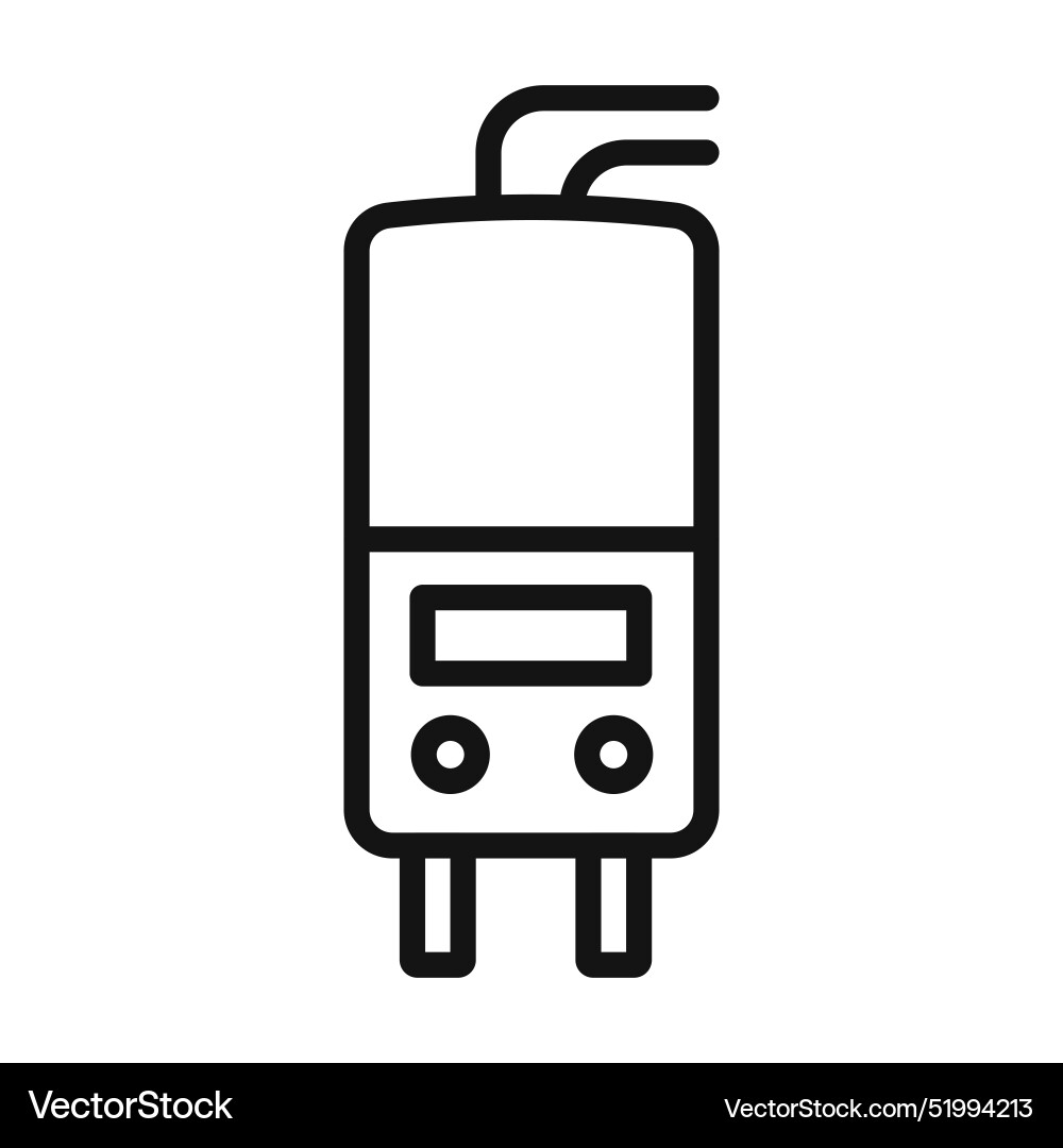 Electric heating boiler symbol mark in filled Vector Image
