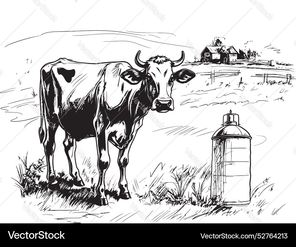 Green grazing galore grass farm icon featuring Vector Image