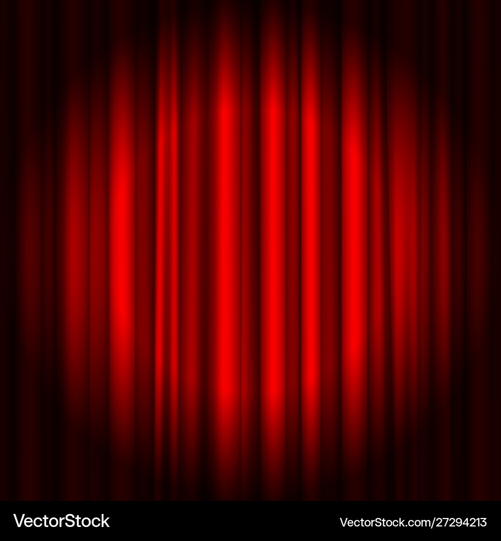 Red luxury curtain realistic 3d background Vector Image