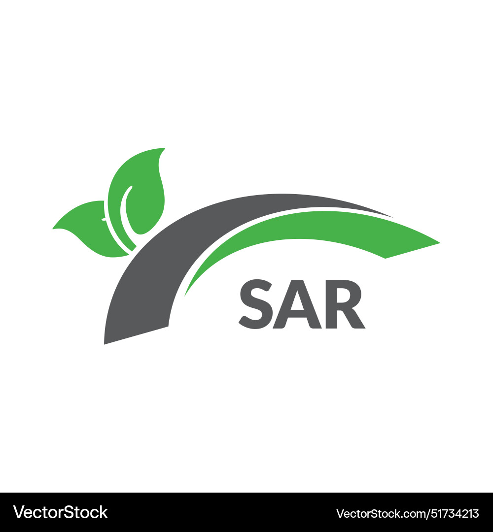 Sar letter logo design on white background Vector Image