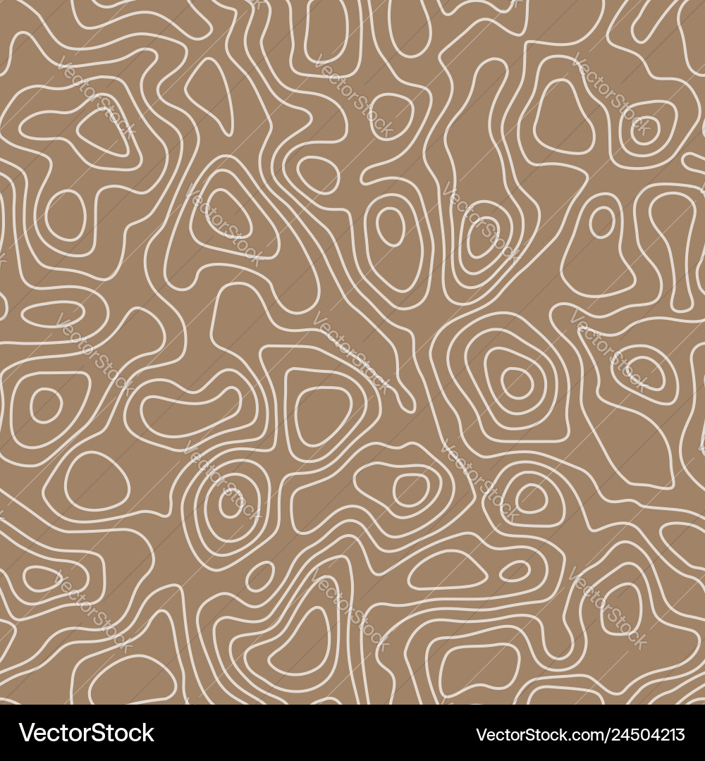 Seamless pattern in topographic map style Vector Image