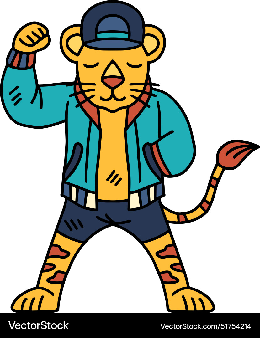 A cartoon character is wearing jacket and pants Vector Image