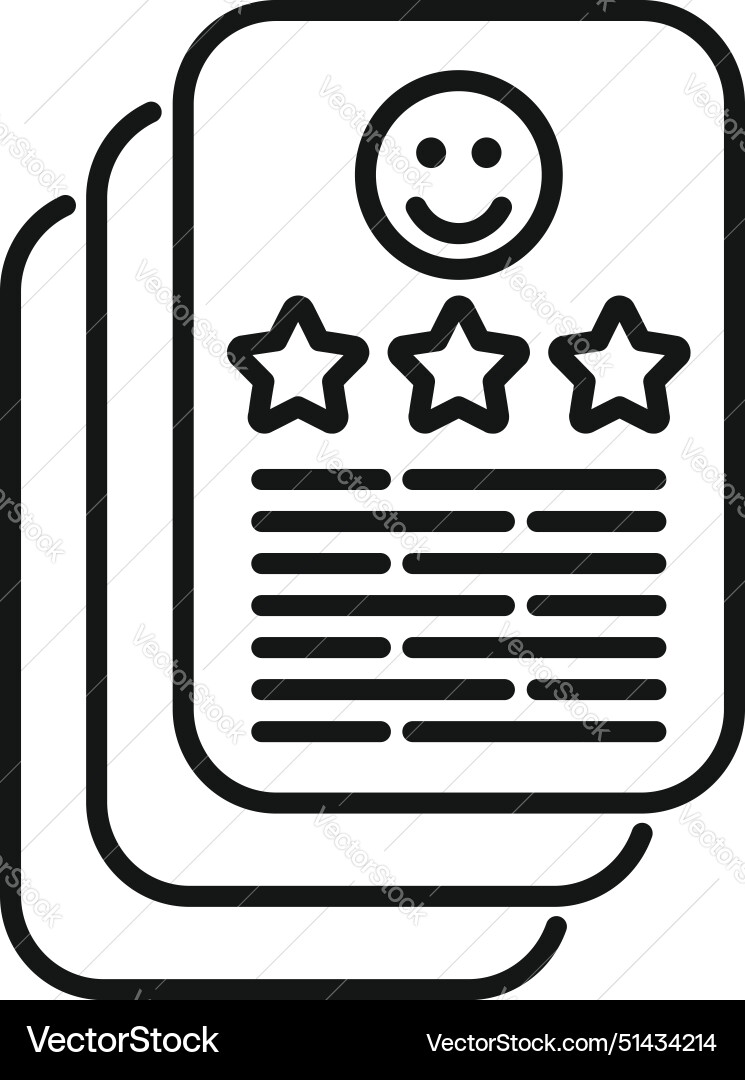 Customer feedback form icon Royalty Free Vector Image