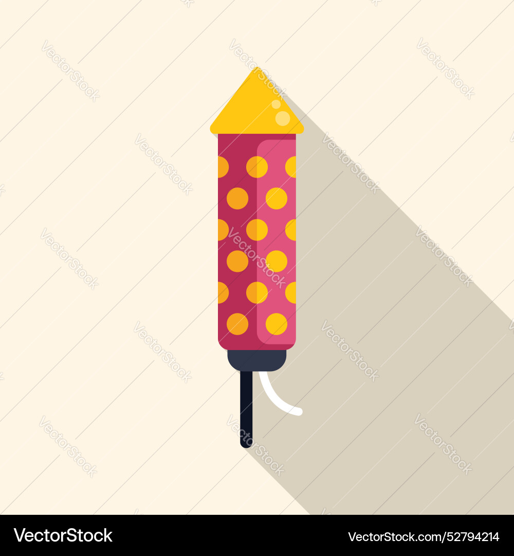 Firework rocket standing with burning fuse Vector Image